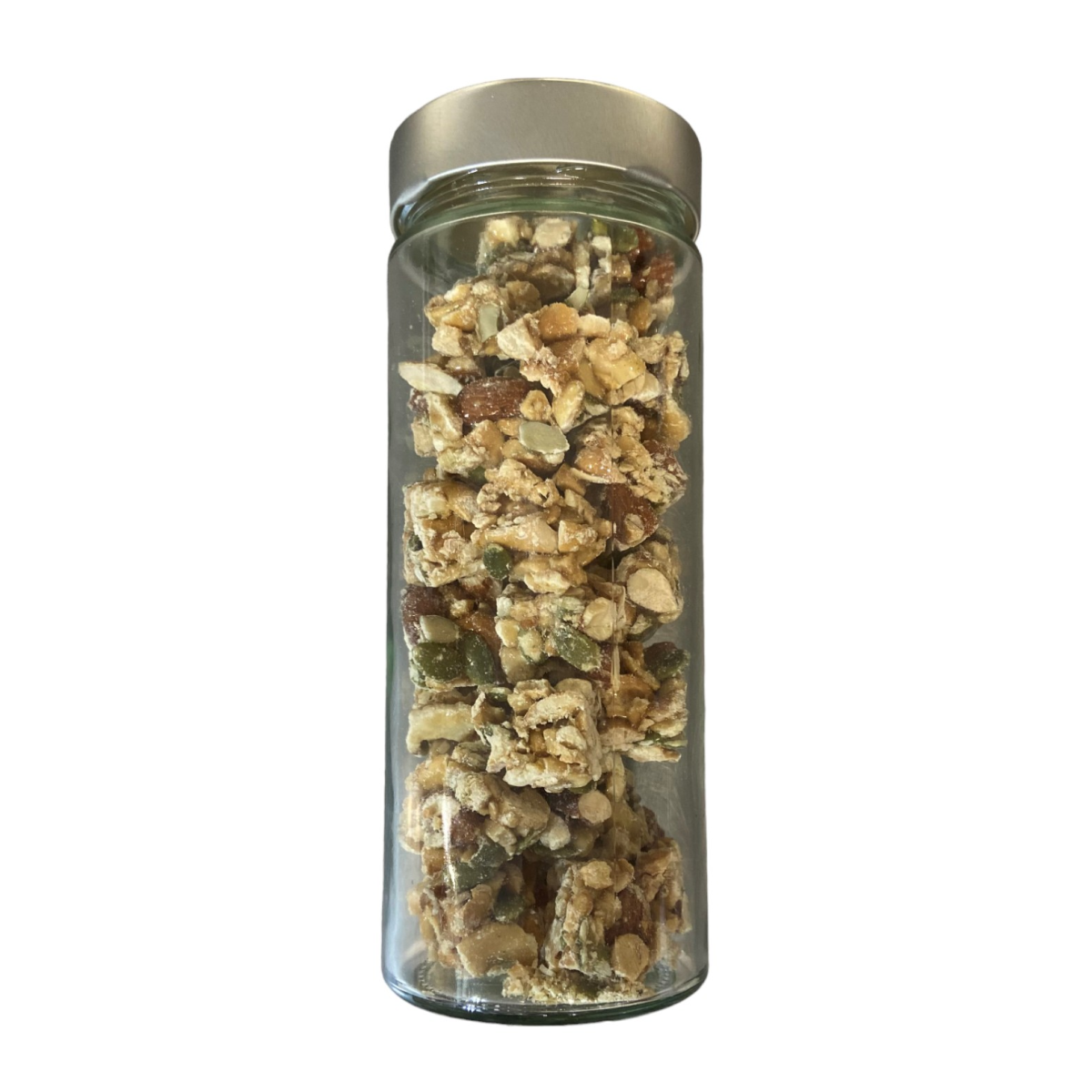 Cashew Clusters (16 oz Glass Jar) – La Marguerite Catering